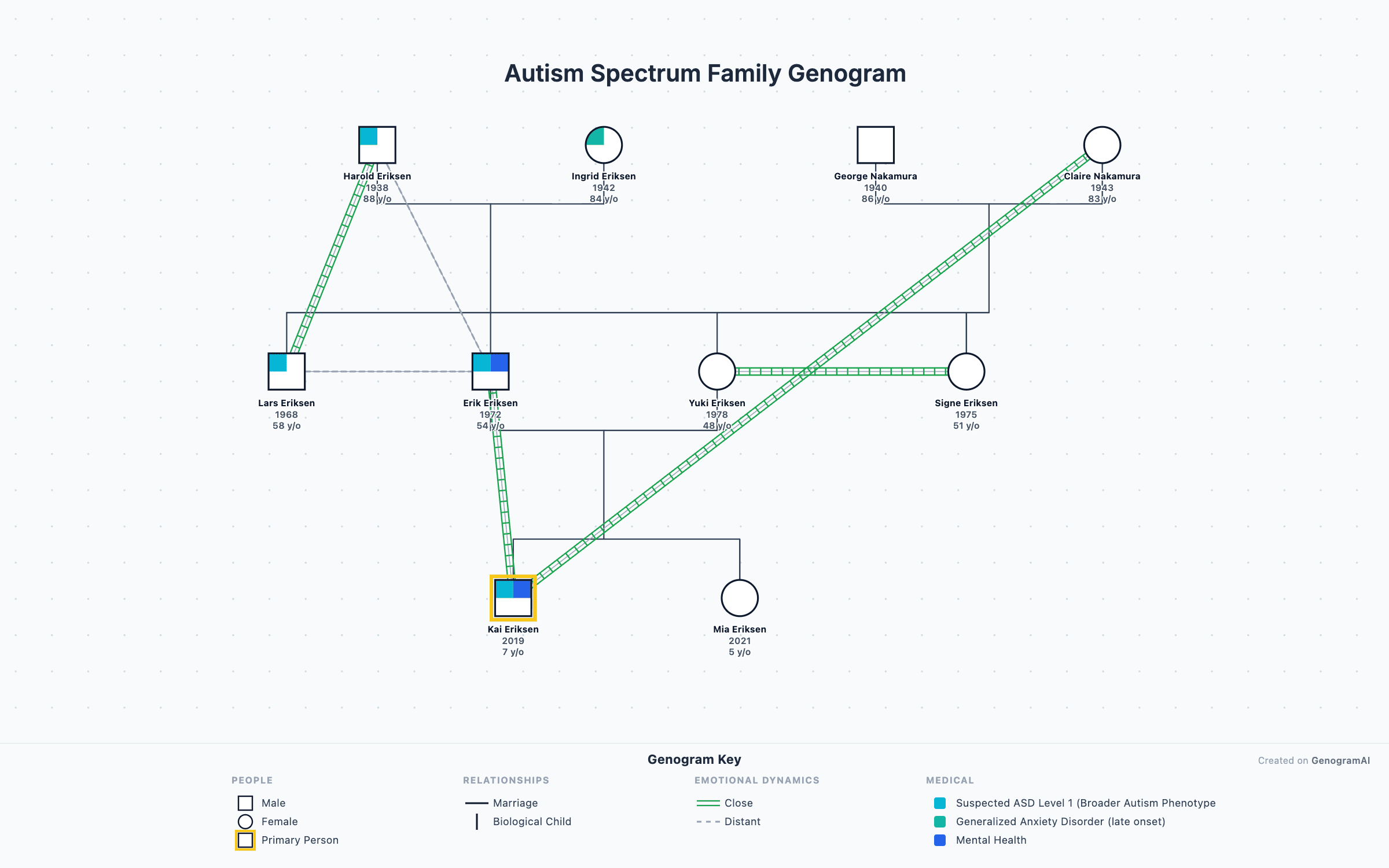 Autism Spectrum Family Genogram: Family Tree & Patterns | GenogramAI ...